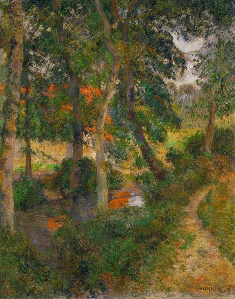 The Path Of Father Jean Or The Red Roofs By Paul Gauguin